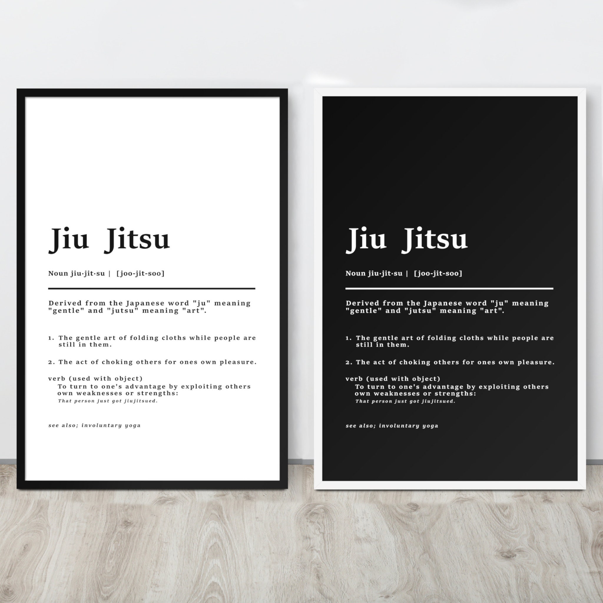 Jiu Jitsu Definition, Bjj Poster Print, Jiu Jitsu Poster, Brazilian Jiu ...