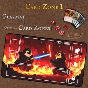 Skeleton TCG Playmat, Fantasy MTG Play Mat With Zones, Purple , Summon ...