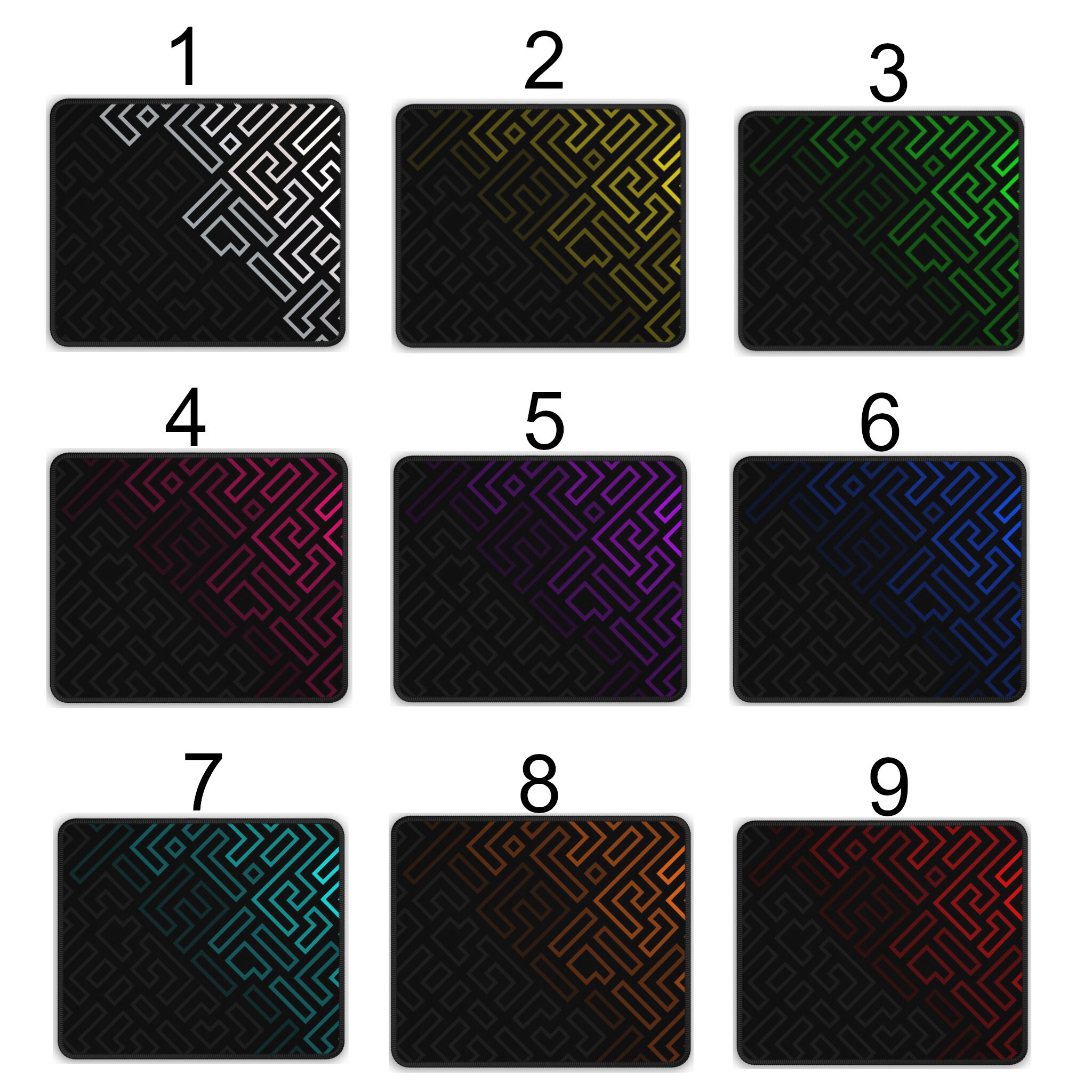 Black and White Pattern Mouse Pad Black and White Desk Mat - Etsy