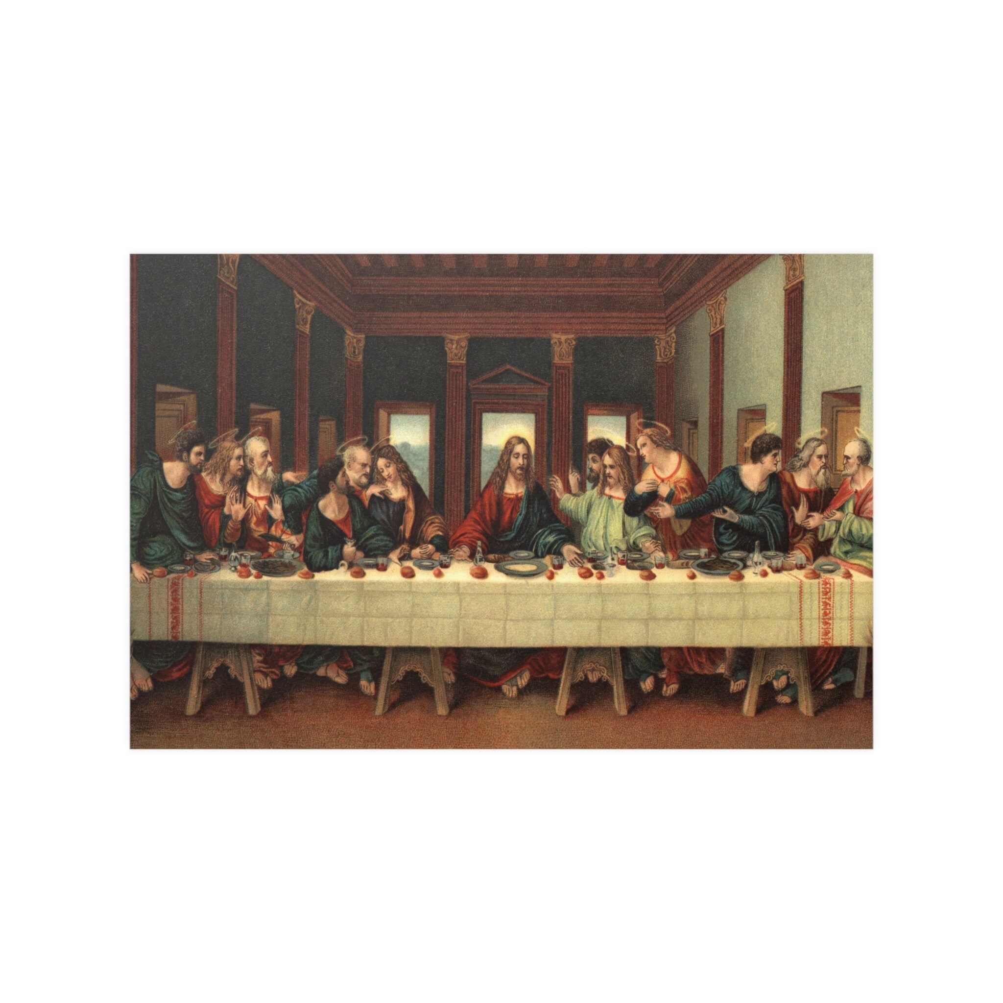 Jesus Christ Last Supper Art Print, Leonardo Da Vinci, Jesus Loves Me ...