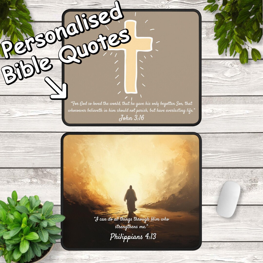 Christian Bible Verse Mouse Pad, Christian Desk Mat, Christian Gift ...