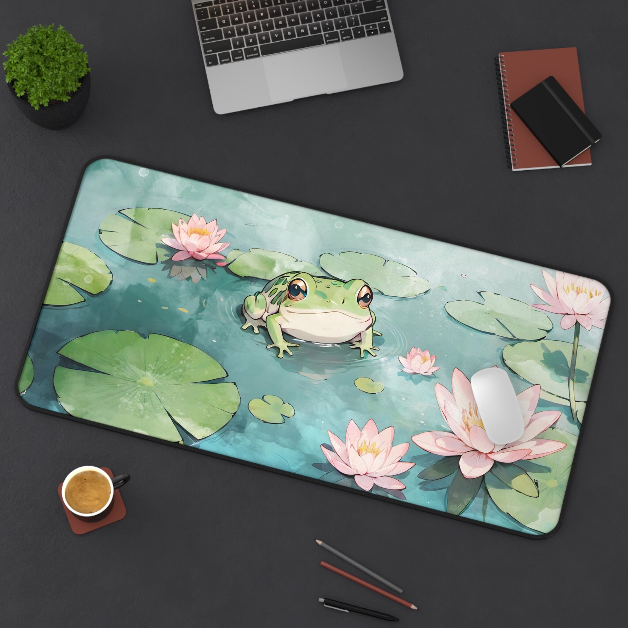 Frog Lofi Mouse Pad Kawaii Gaming Mouse Pad Cute Frog - Etsy