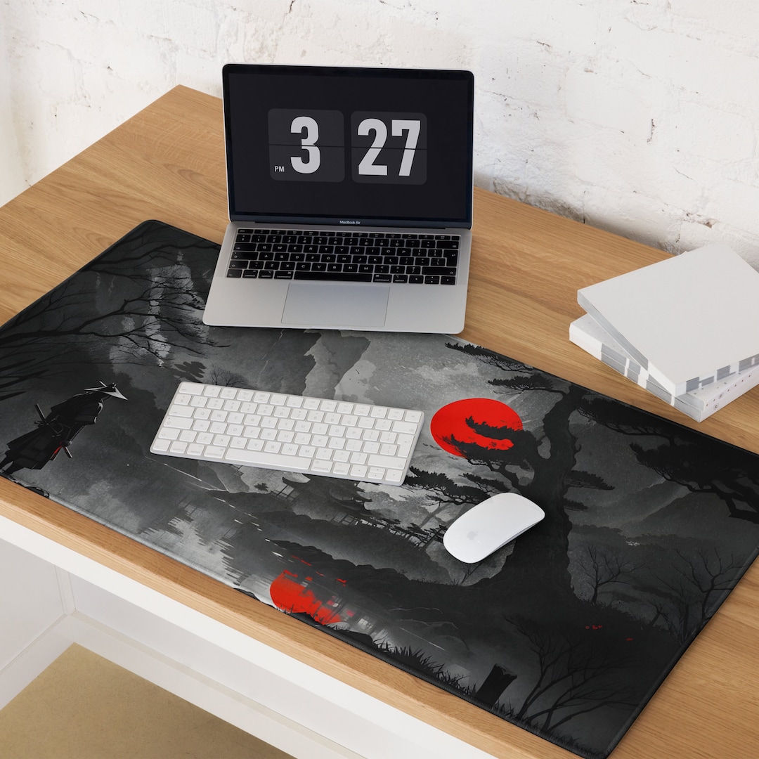 Japanese Samurai Mouse Pad, Japanese Desk Mat, Anime Mouse Pad ...