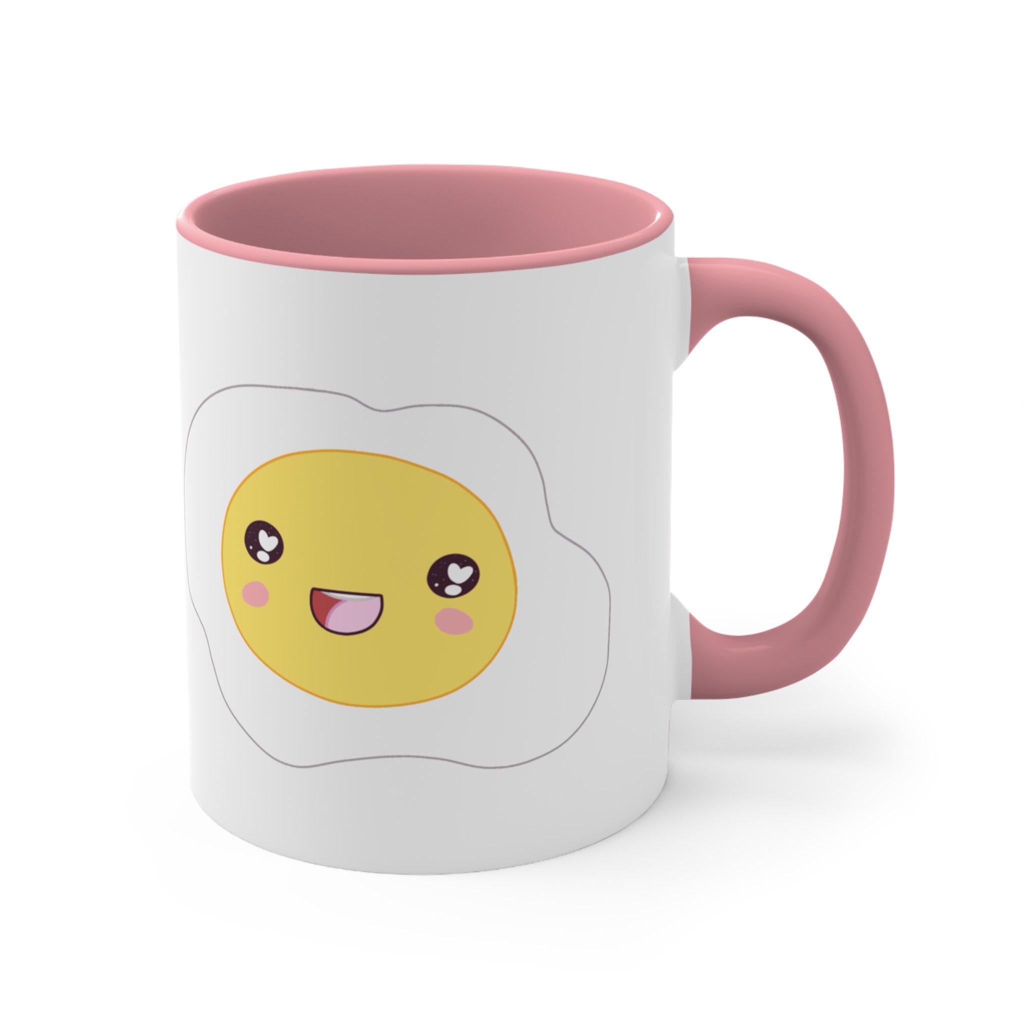 Smiling Egg Face Dimples Cute Kawaii Anime Accent Coffee Mug - Etsy