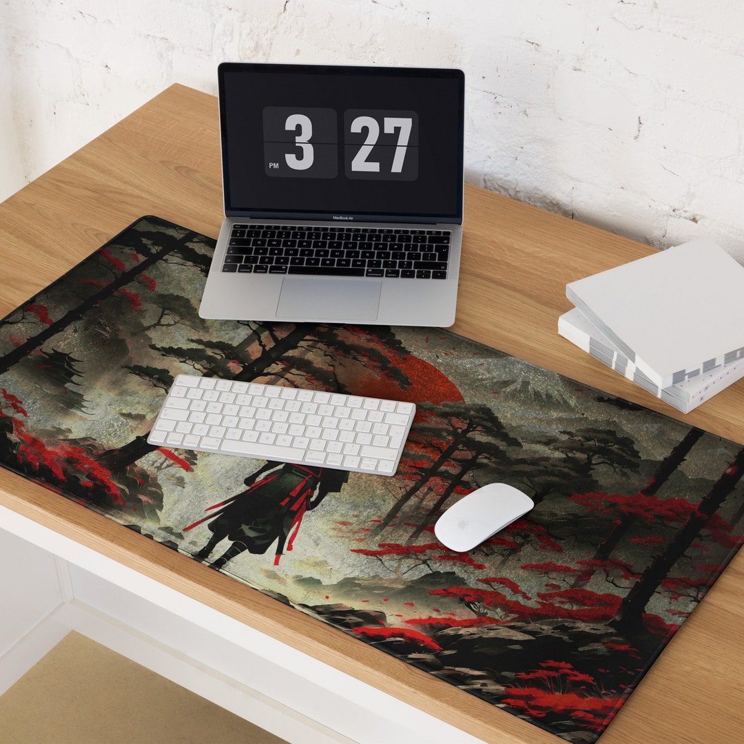 Japanese Samurai Mouse Pad, Japanese Desk Mat, Anime Mouse Pad ...