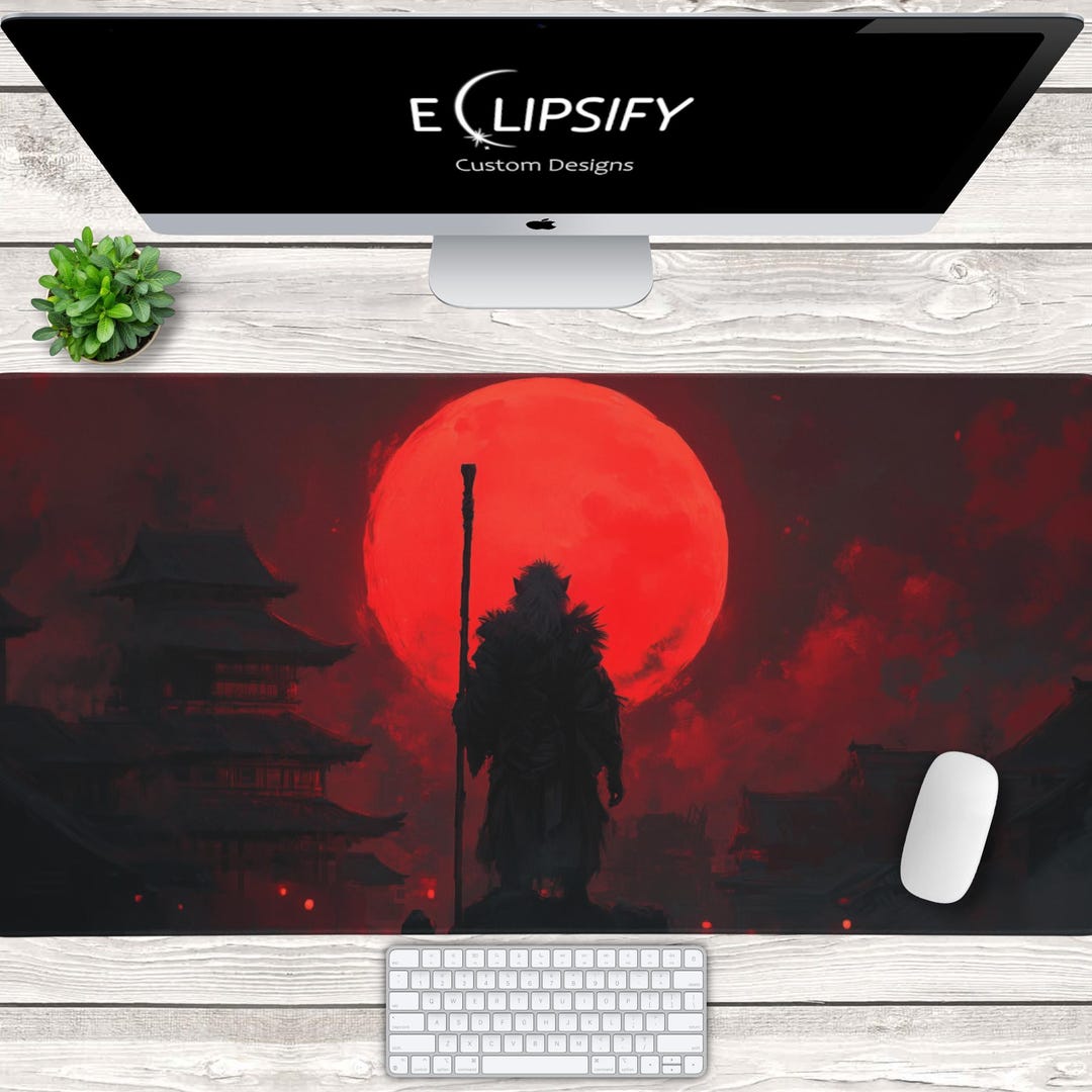 Sun Wukong Myth Monkey King Mouse Pad, Gaming Desk Mat, Black Mouse Pad ...