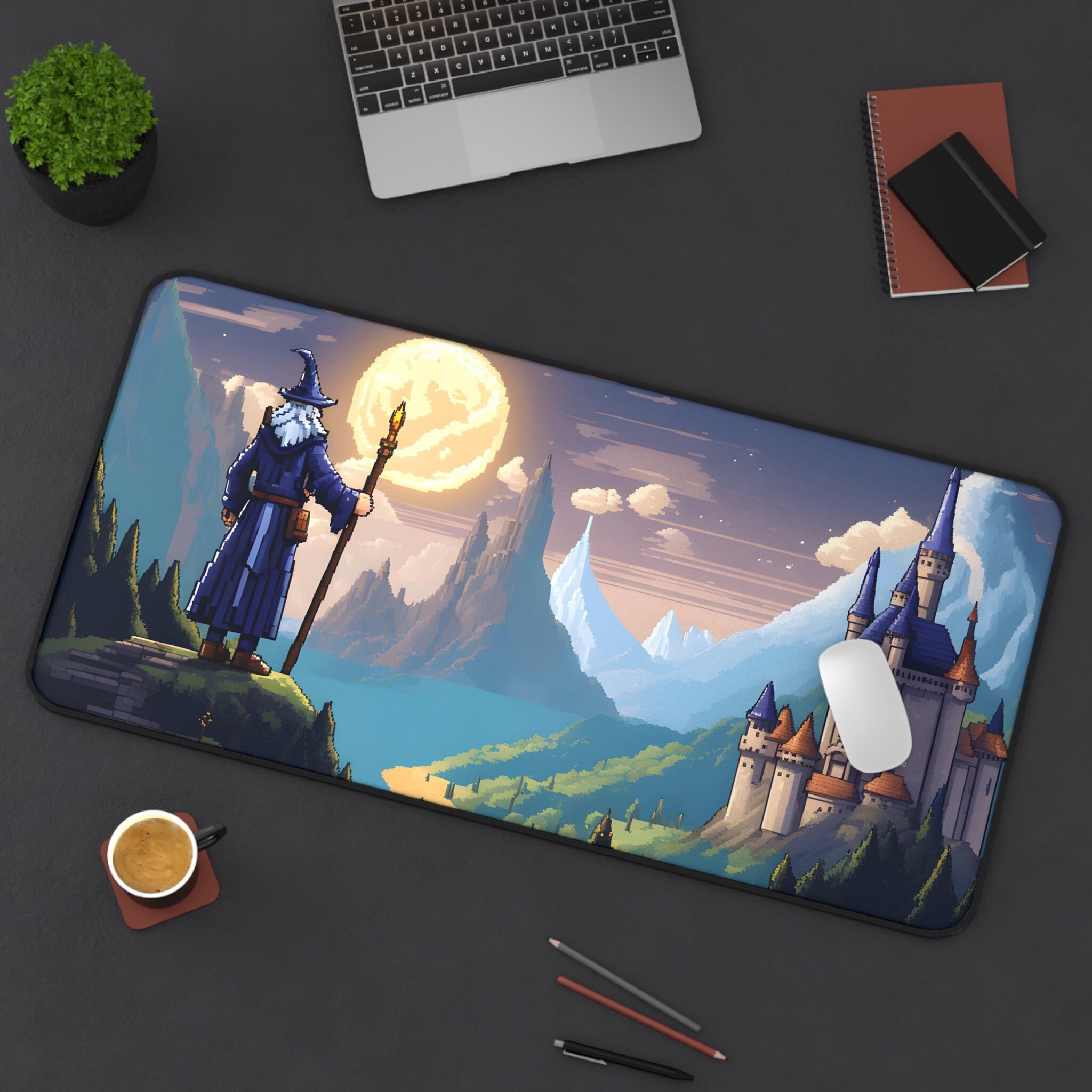 Pixel Art Wizard Castle Desk Mat Pixel Art Wizard Castle - Etsy
