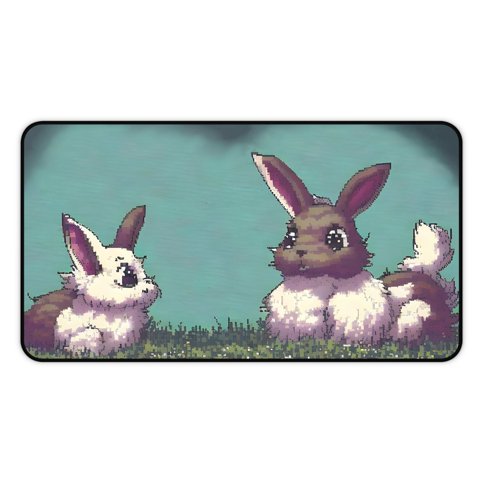 Pixel Art Kawaii Bunny Mouse Pad Anime Bunny Desk Mat Kawaii - Etsy