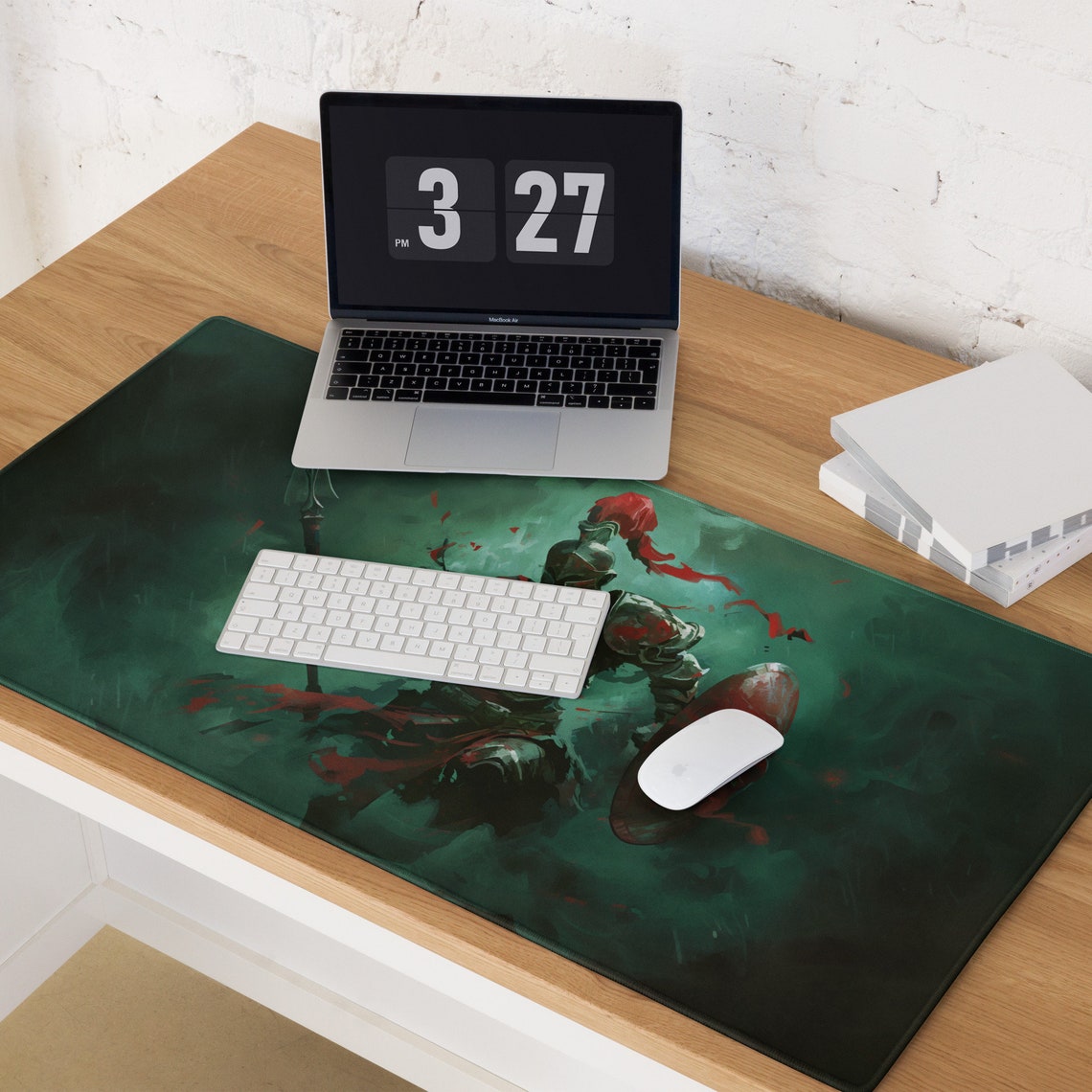 Undying Zombie Spartan Gaming Mouse Pad, Green Desk Mat, Greek ...
