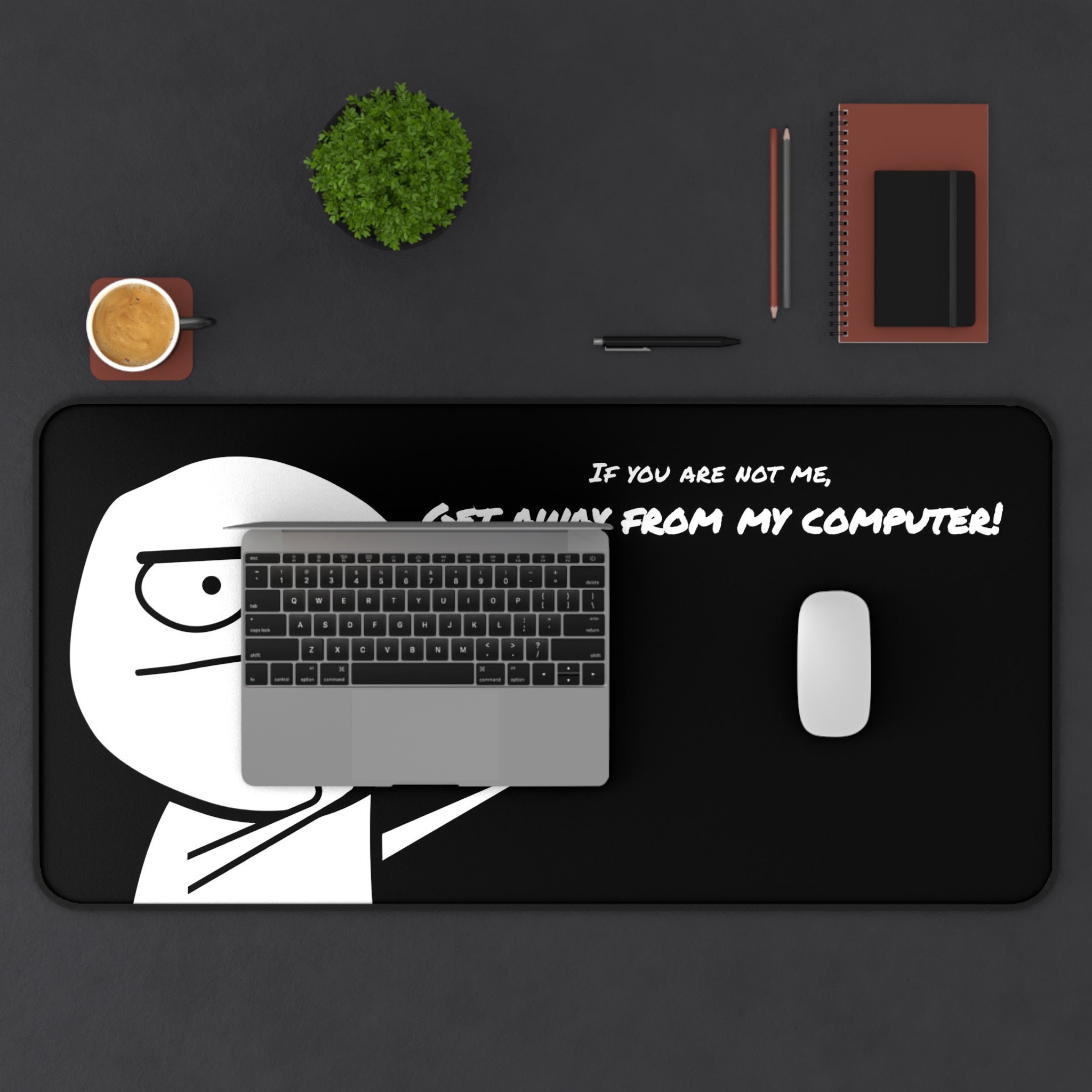 Funny Mouse Pad Jokes Funny Minimalist Desk Mat Black Desk - Etsy