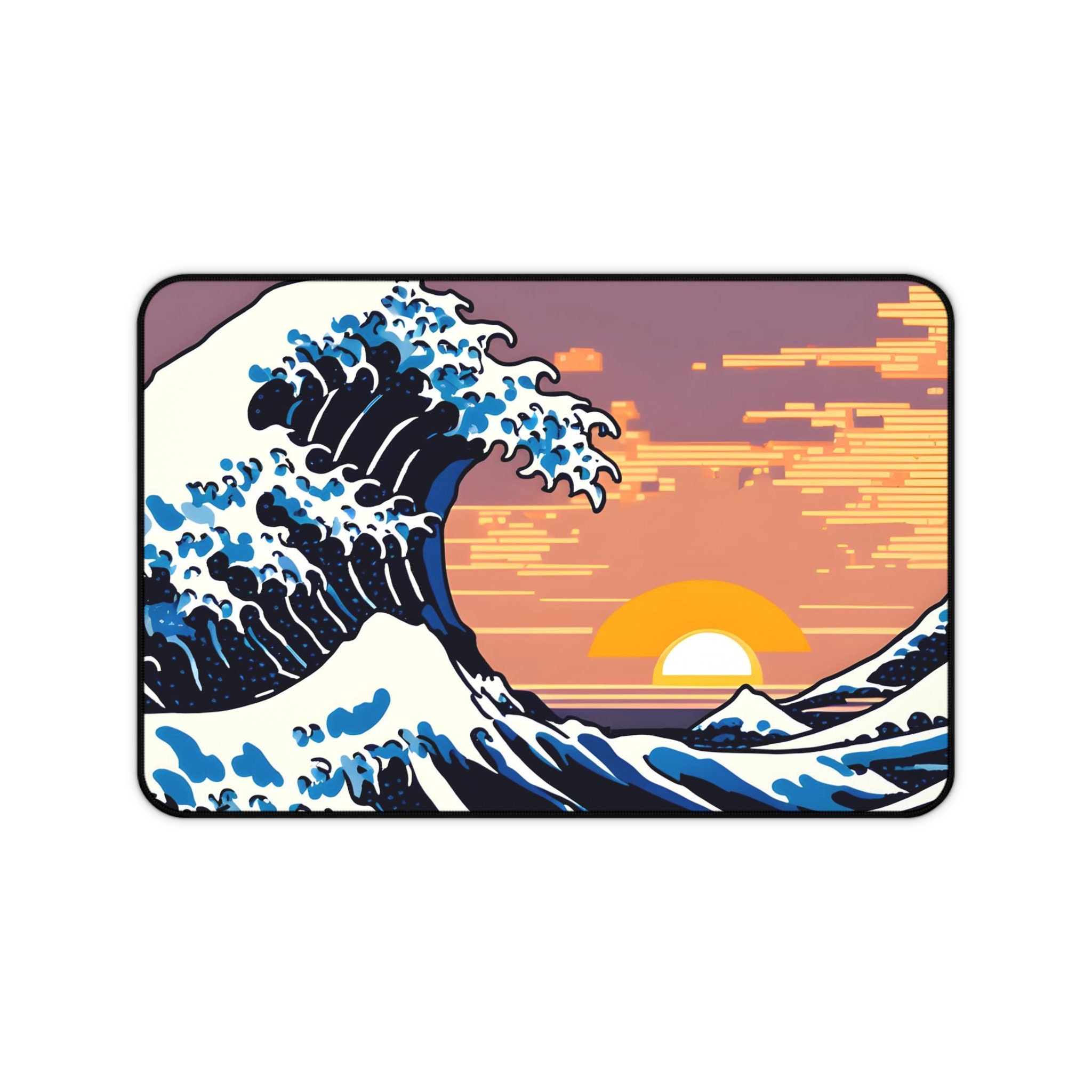 Pixel Art Great Wave Mouse Pad the Great Wave off Kanagawa - Etsy