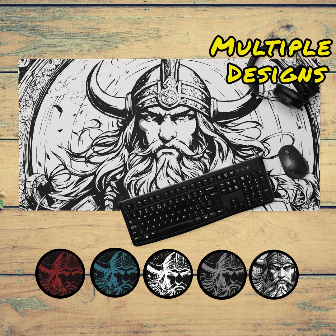 Viking Mouse Pad, Viking Desk Mat, Warrior Mouse Pad, Warrior Desk Mat ...