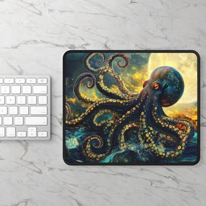 Octopus Desk Mat, Moon Mousepad, Octopus Mouse Pad, Gaming Mousepad XL ...