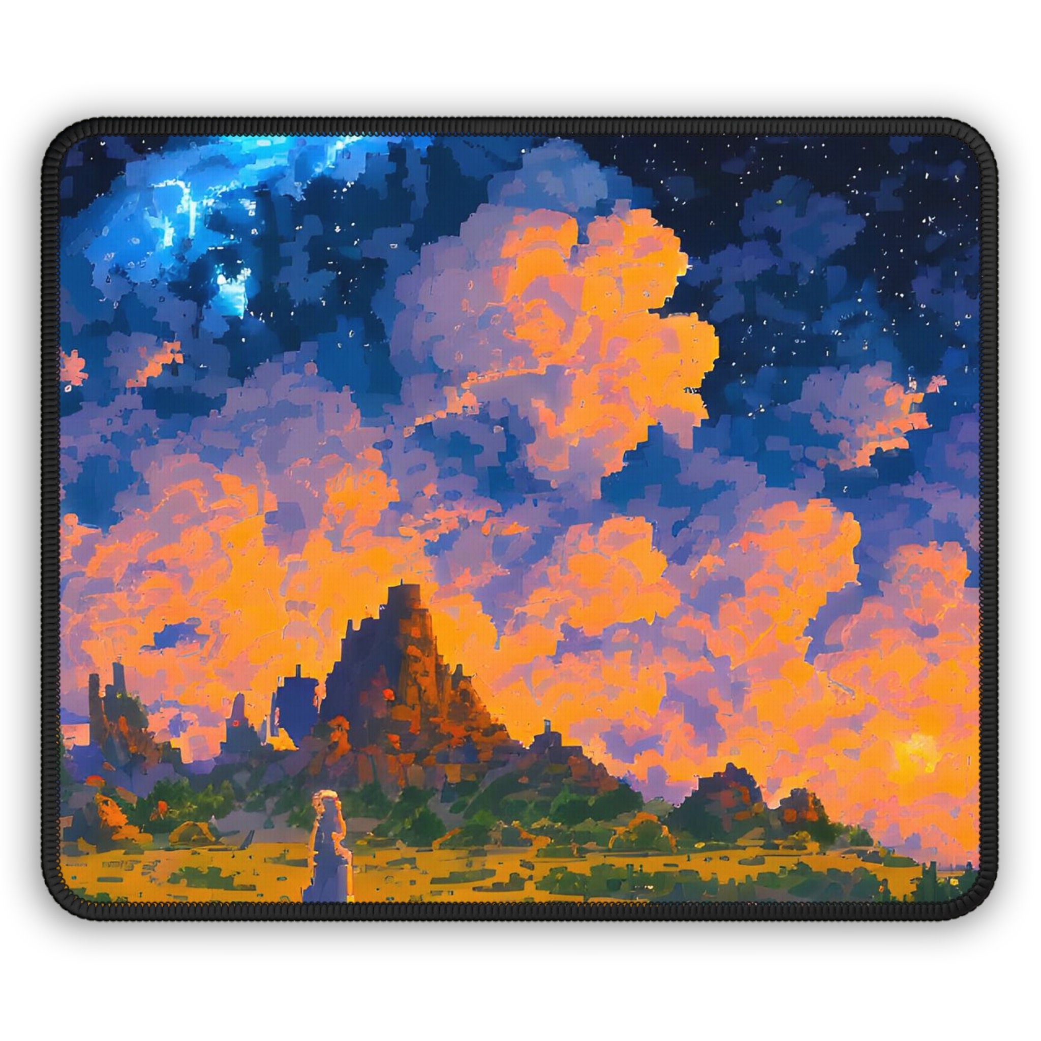 Pixel Art Clouds Mouse Pad Pixel Art Space Desk Mat Sunset - Etsy Canada