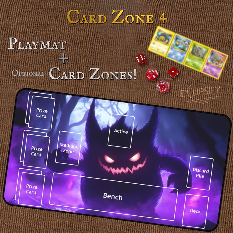 Zombie Undead TCG Playmat, Zombie MTG Desk Mat, Red Gaming Mat, Card ...