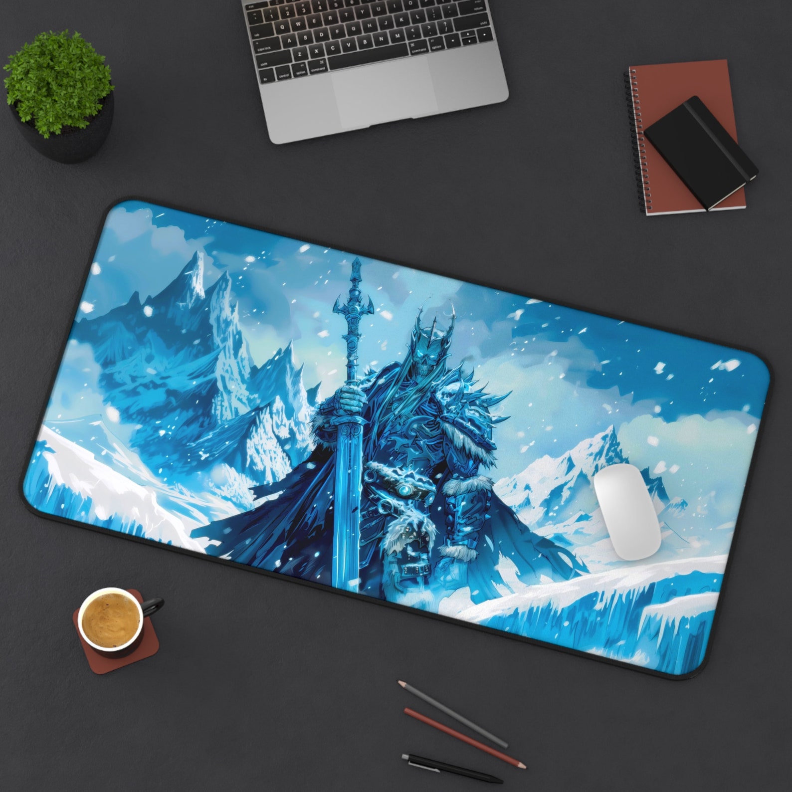 Lich King Mouse Pad, Lich King Blue Desk Mat, Mythical, Wizard ...