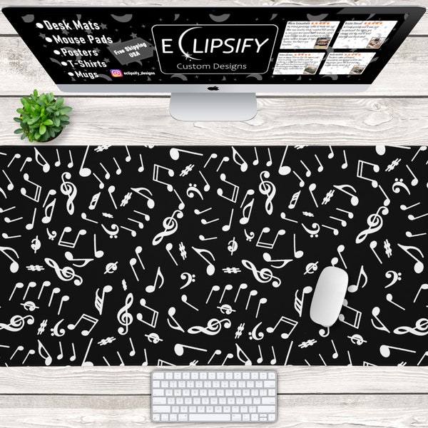 Music Note Desk Mat - Etsy