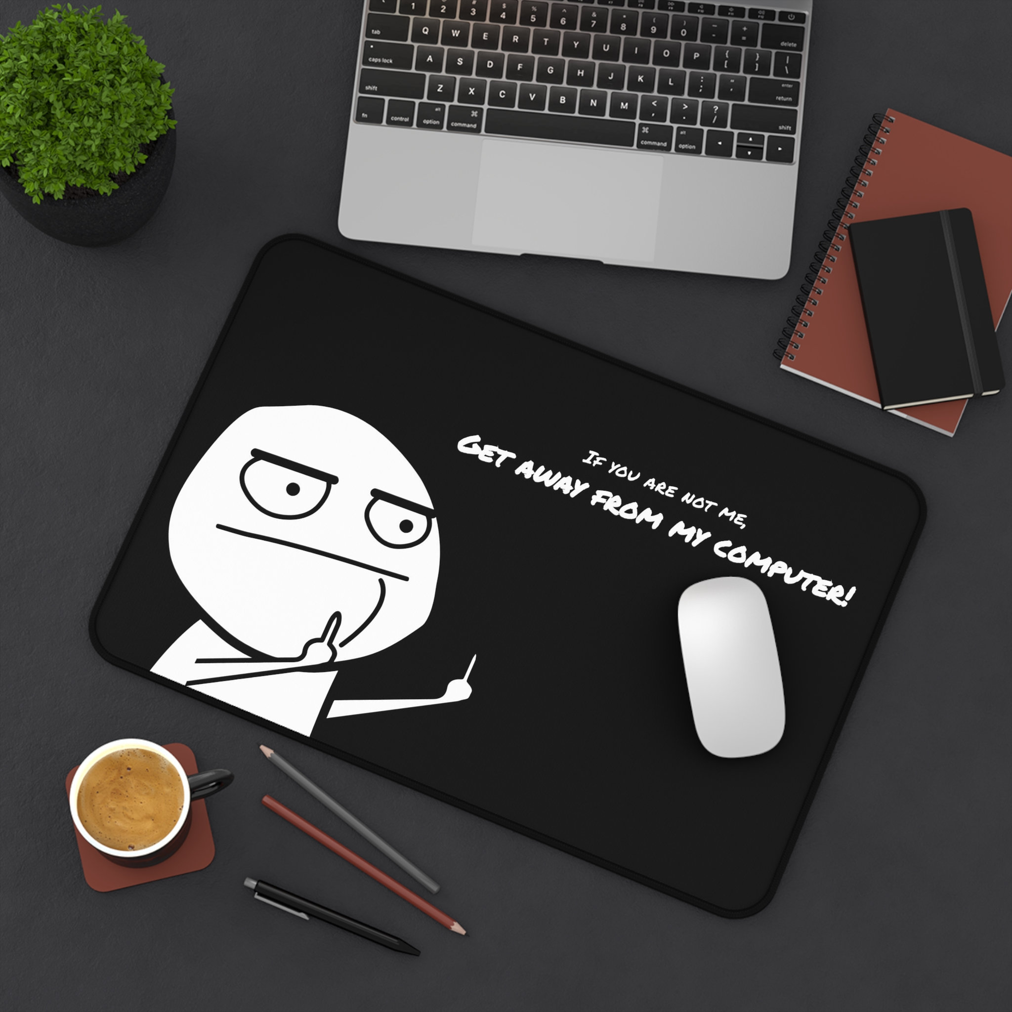 Funny Mouse Pad Jokes Funny Minimalist Desk Mat Black Desk - Etsy