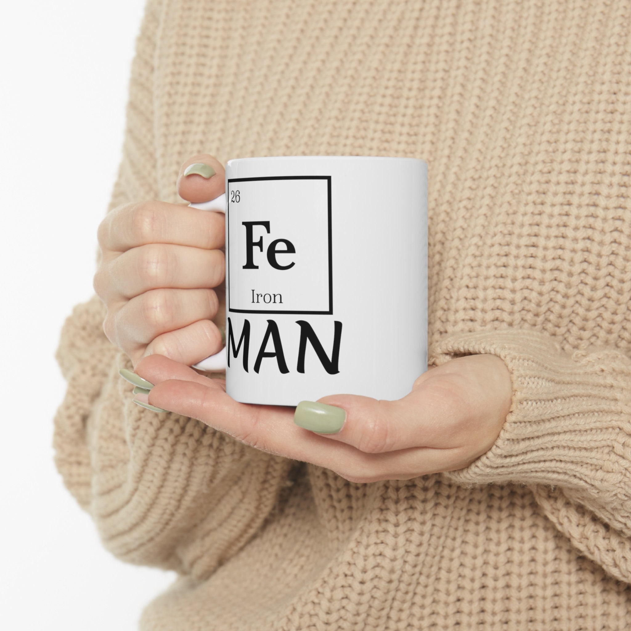 Fe Man Funny Periodic Table Science Gift 11oz Ceramic Mug - Etsy