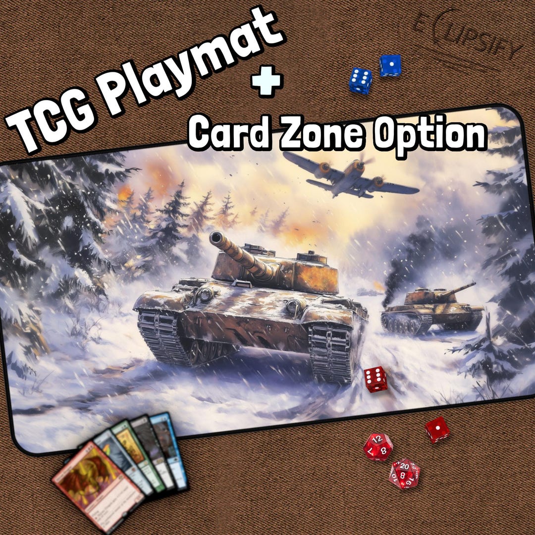 Tanks and Planes TCG Playmat, War, Thunder, MTG Playmat With Zones ...