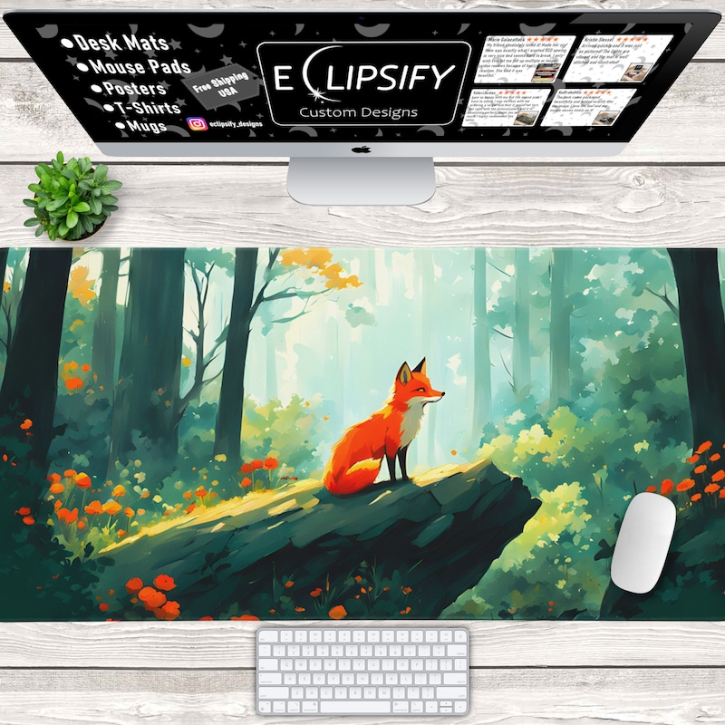 Fox Mouse Pad - Etsy