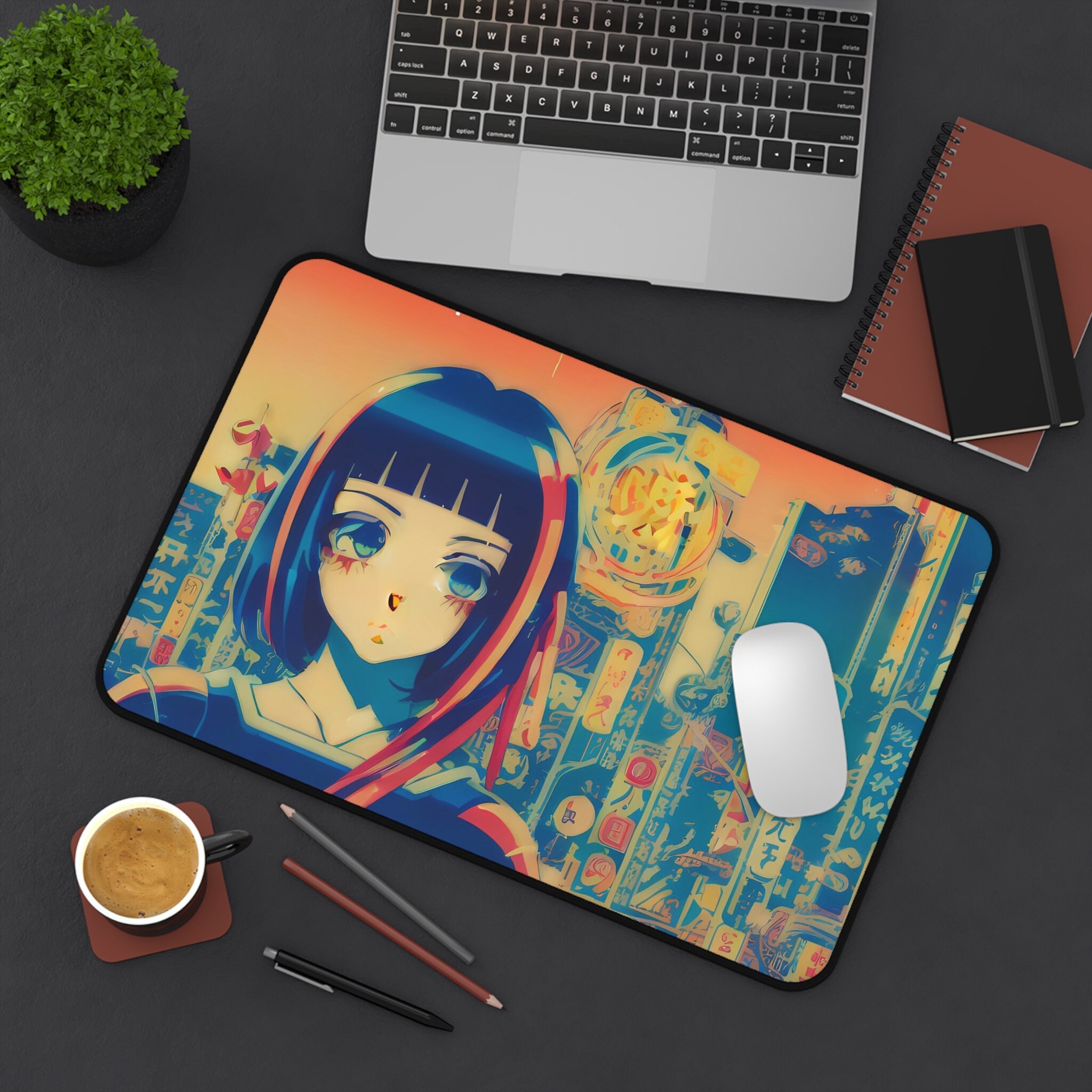 Anime Girl Japanese Tokyo Streets Mouse Pad Anime Girl Desk - Etsy