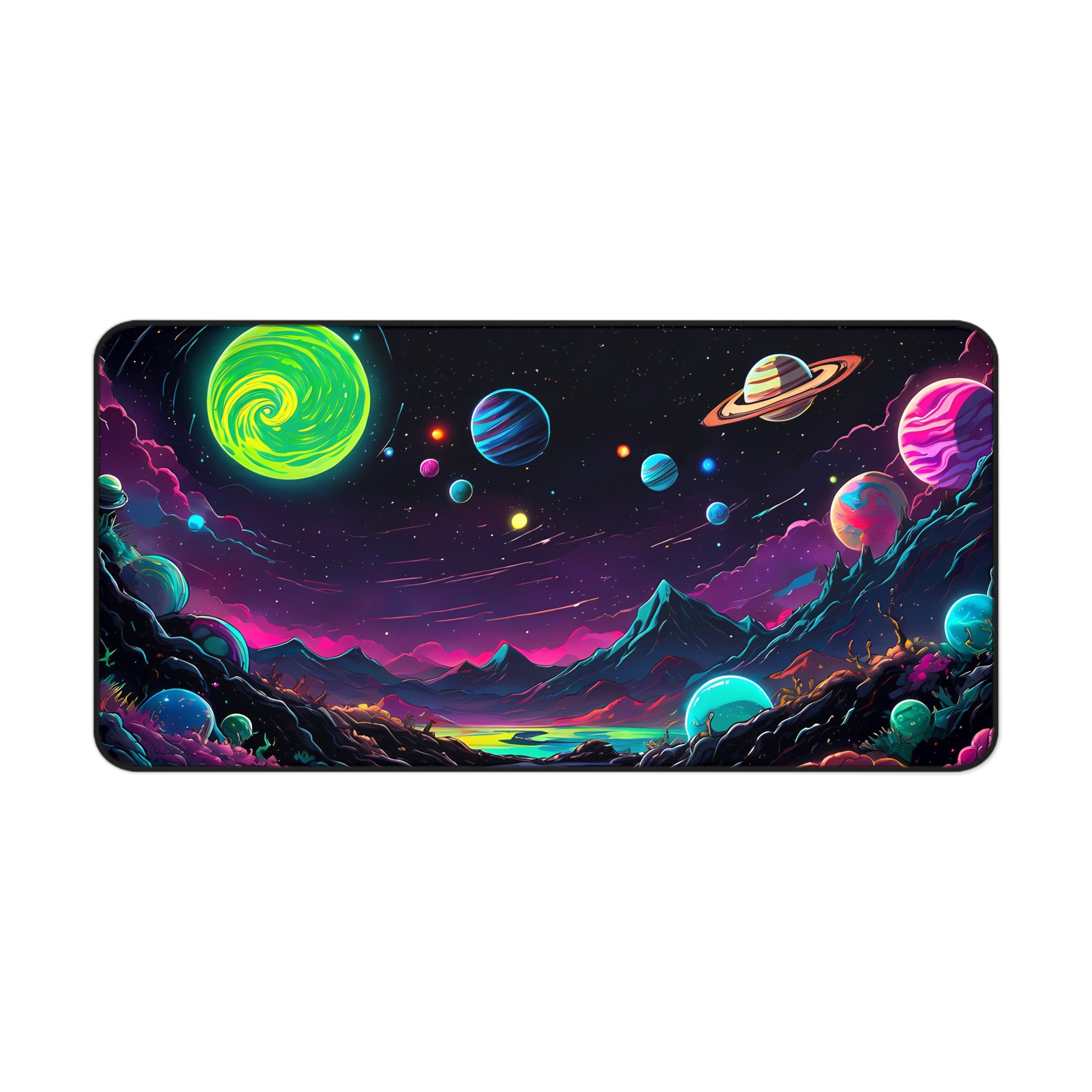 Space Planets Mouse Pad Space Desk Mat Galaxy Mouse Pad - Etsy