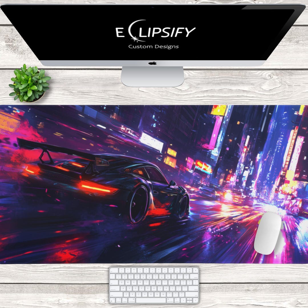 Car Mouse Pad, Car Desk Mat, Cyberpunk Large Mousepad, Sports Car ...
