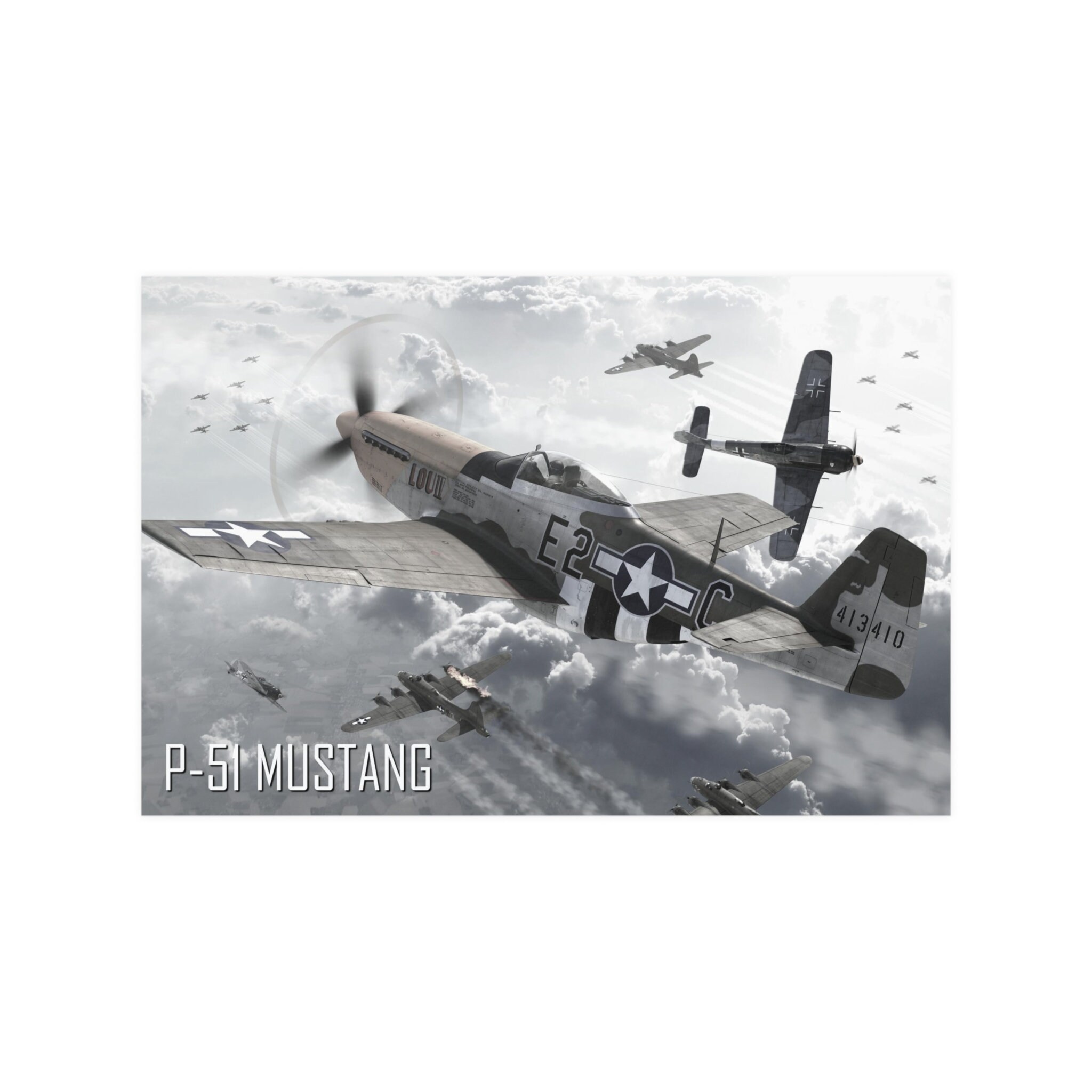 P-51 Mustang Plane Poster Print Aviation Poster Plane Wall - Etsy