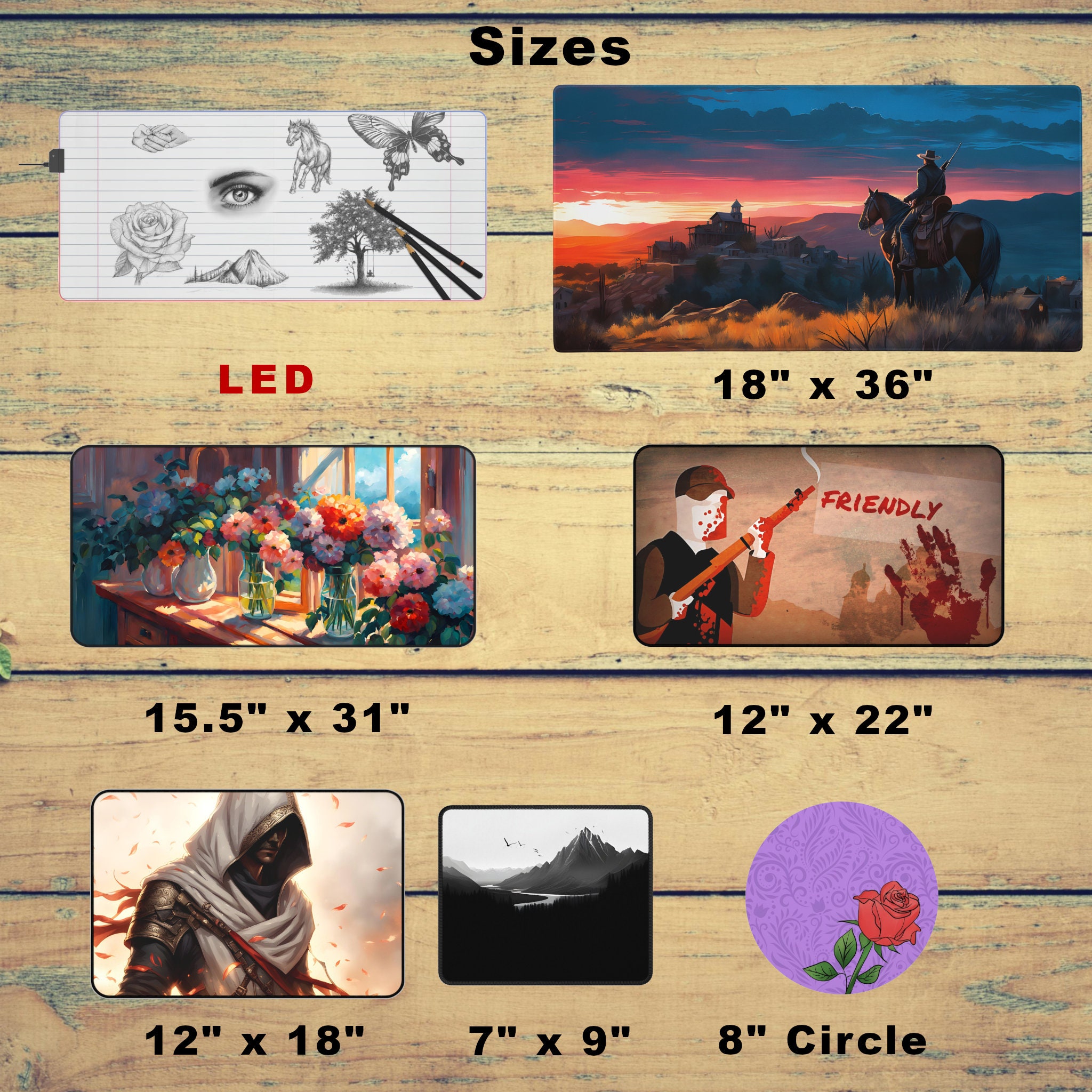 Custom Large Desk Mat and Mouse Pad, Custom Desk Pad, Custom Anime ...