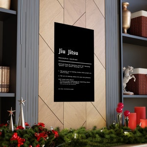 Jiu Jitsu Definition, Bjj Poster Print, Jiu Jitsu Poster, Brazilian Jiu ...