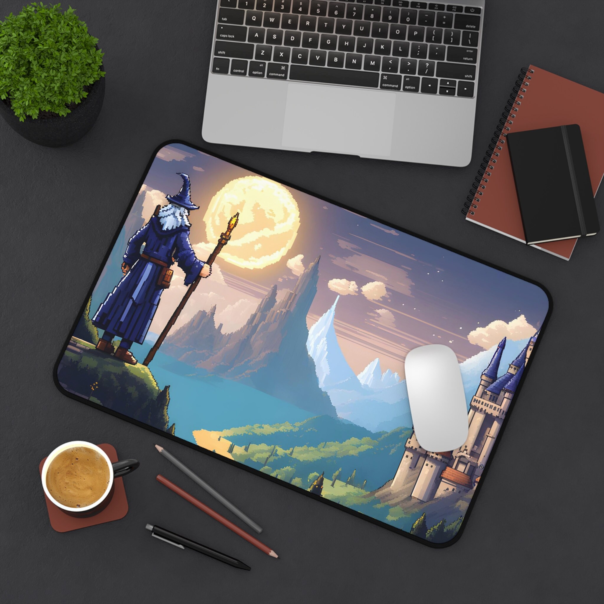Pixel Art Wizard Castle Desk Mat Pixel Art Wizard Castle - Etsy