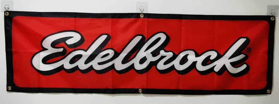 Edelbrock Banner Flag Sign Sticker 1.5x5ft - Etsy