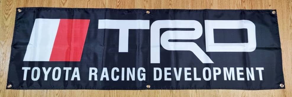 TRD Banner Racing Flag Garage Wall Ft Supra Car Sign Decor Shop Clip ...