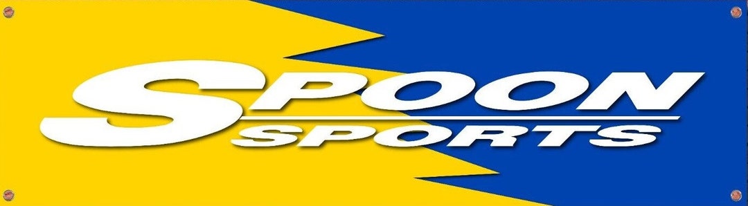 Spoon Sports Jdm Garage Banner Work Sign Nobori Flag Wheels Japan Blue ...
