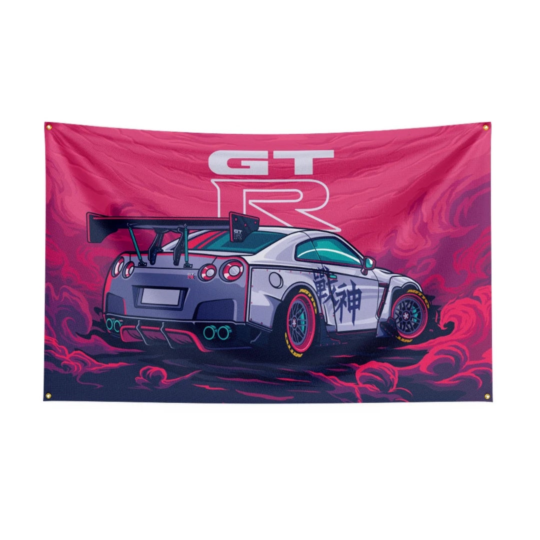 Skyline Banner JDM Garage Flag Wall Car Ft Racing Decor Show 3x5 Sign ...