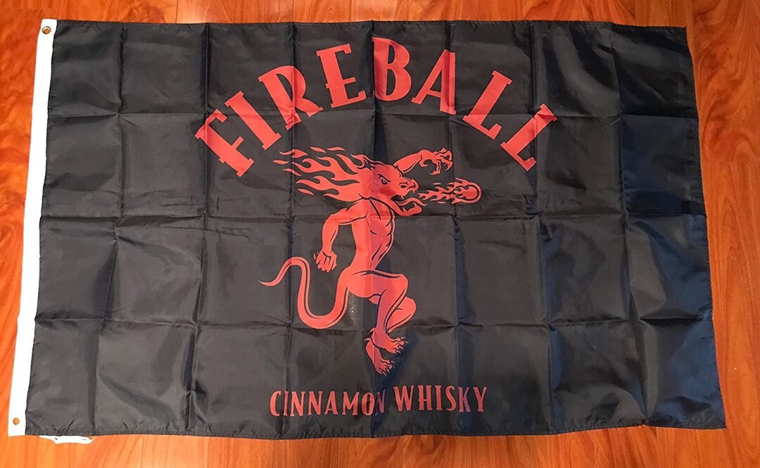 Fireball Whiskey Flag Banner Sign for Bar Advertising Mancave - Etsy