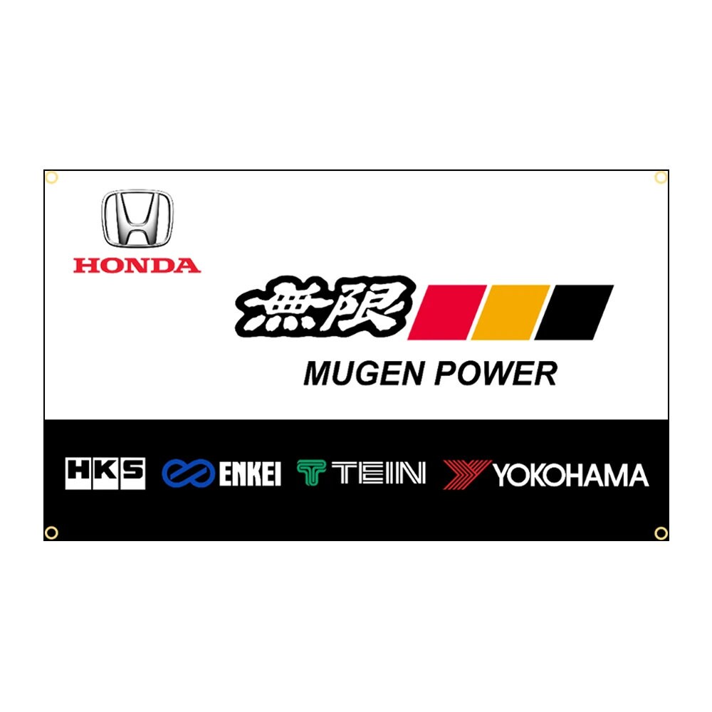 Mugen Power Jdm 3x5ft Garage Banner Work Sign Nobori Flag Wheels Japan ...