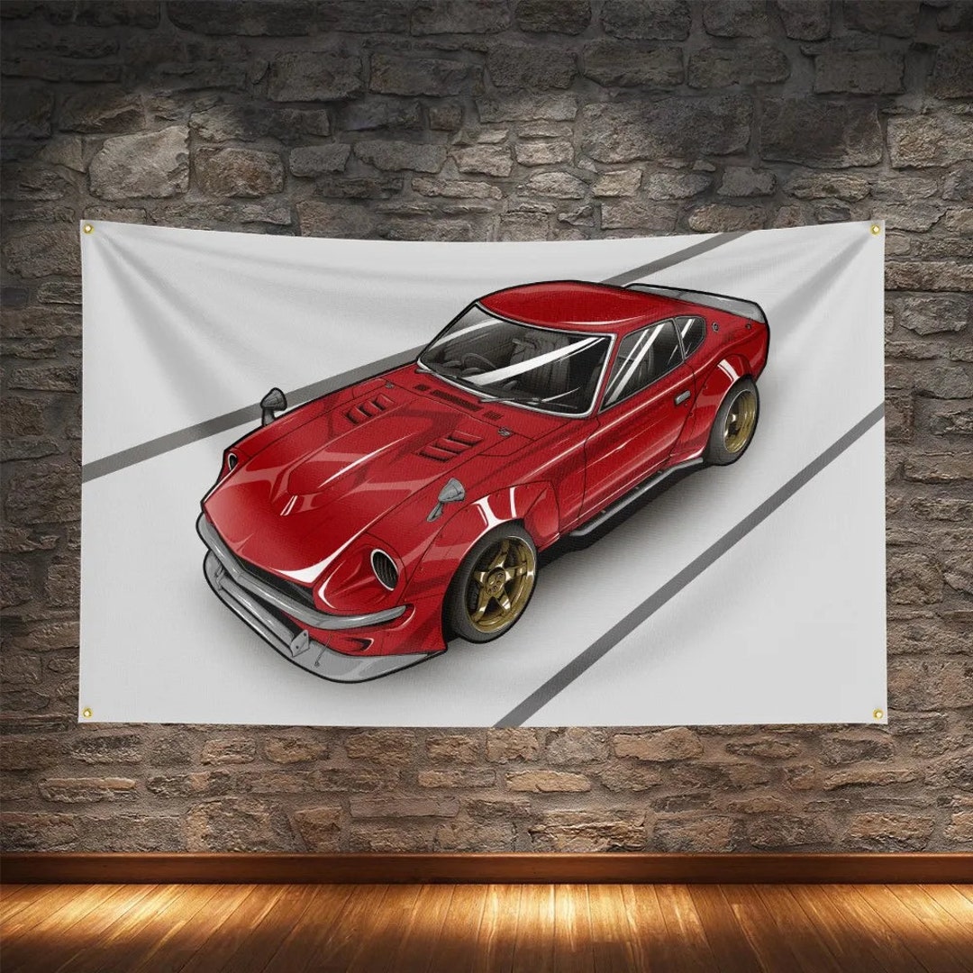 Poster Datsun 240z Print Ad Nissan Vintage Coupe Man Cave Art Deco 80'S ...