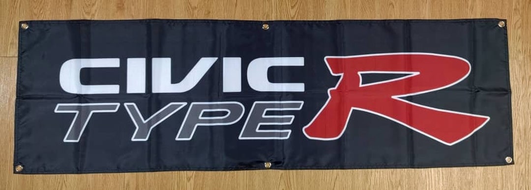 Civic Banner Flag Gift Birthday Fans Enthusiast Si Garage Type Coupe ...