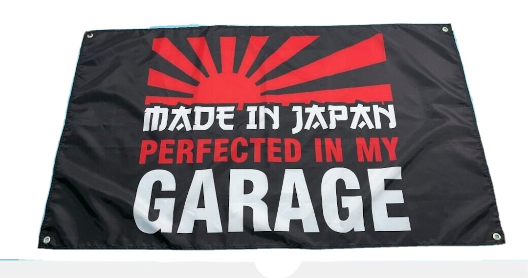 Made in Japan JDM Garage Banner Flag Wall Car Ft Racing Decor Show 3x5 ...