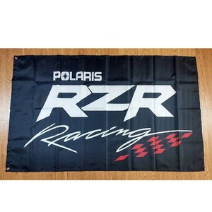 Polaris Banner Flag 3x5ft Wall Cave Man Rzr Garage Racing Sign Decor ...