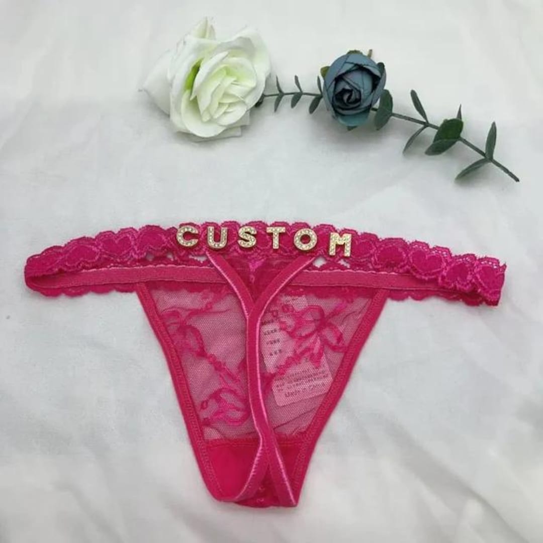Custom Thongs, Bespoke Underwear, Custom Initial Thong, Personalized ...