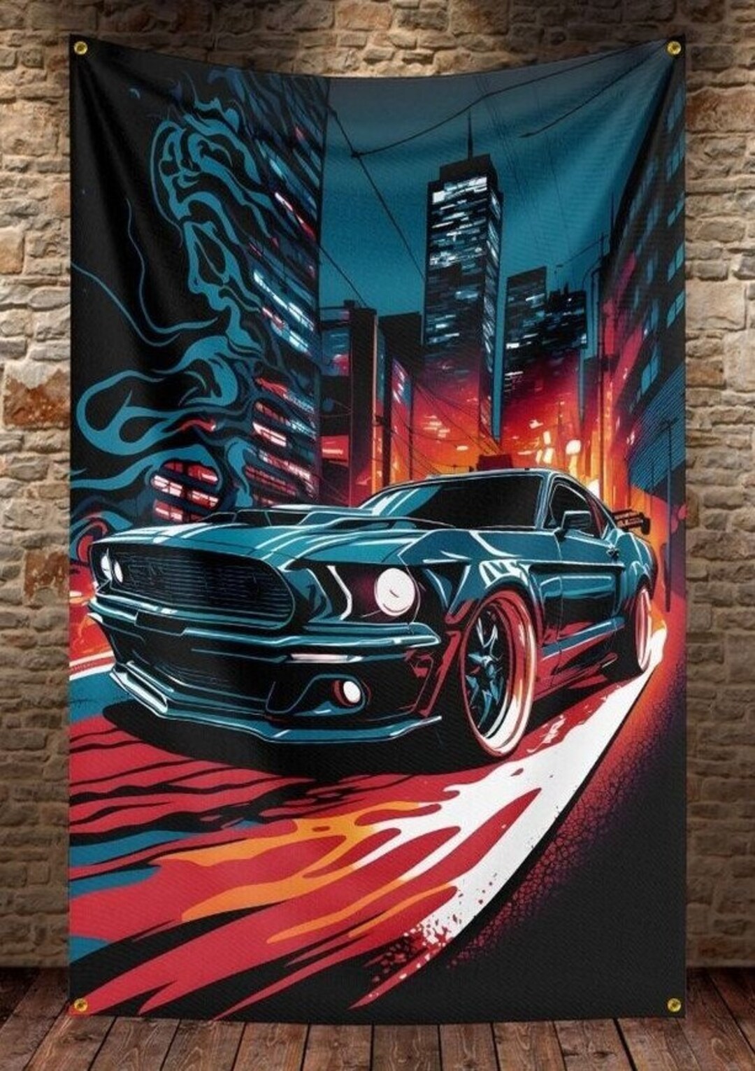 Mustang Muscle Car Wall Decor, Classic Car Pendant, Retro Car Jewelry ...