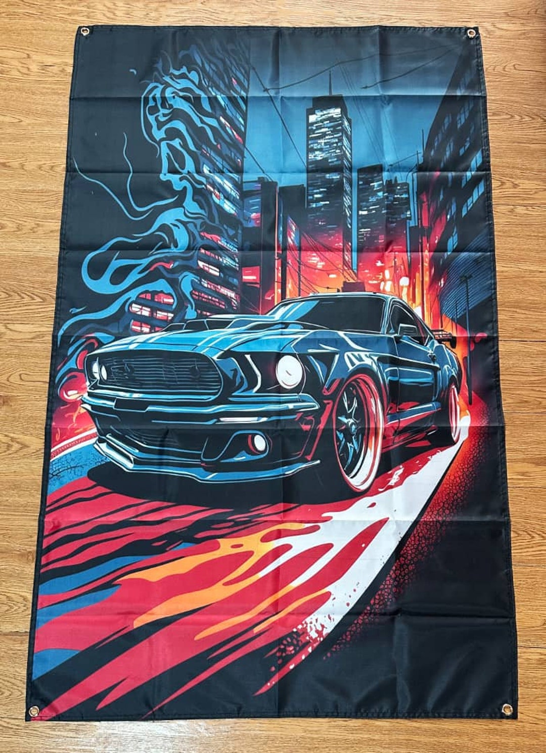 Mustang Banner Cobra Gt F150 Racing Flag Vinyl New Muscle Show 68x27 ...