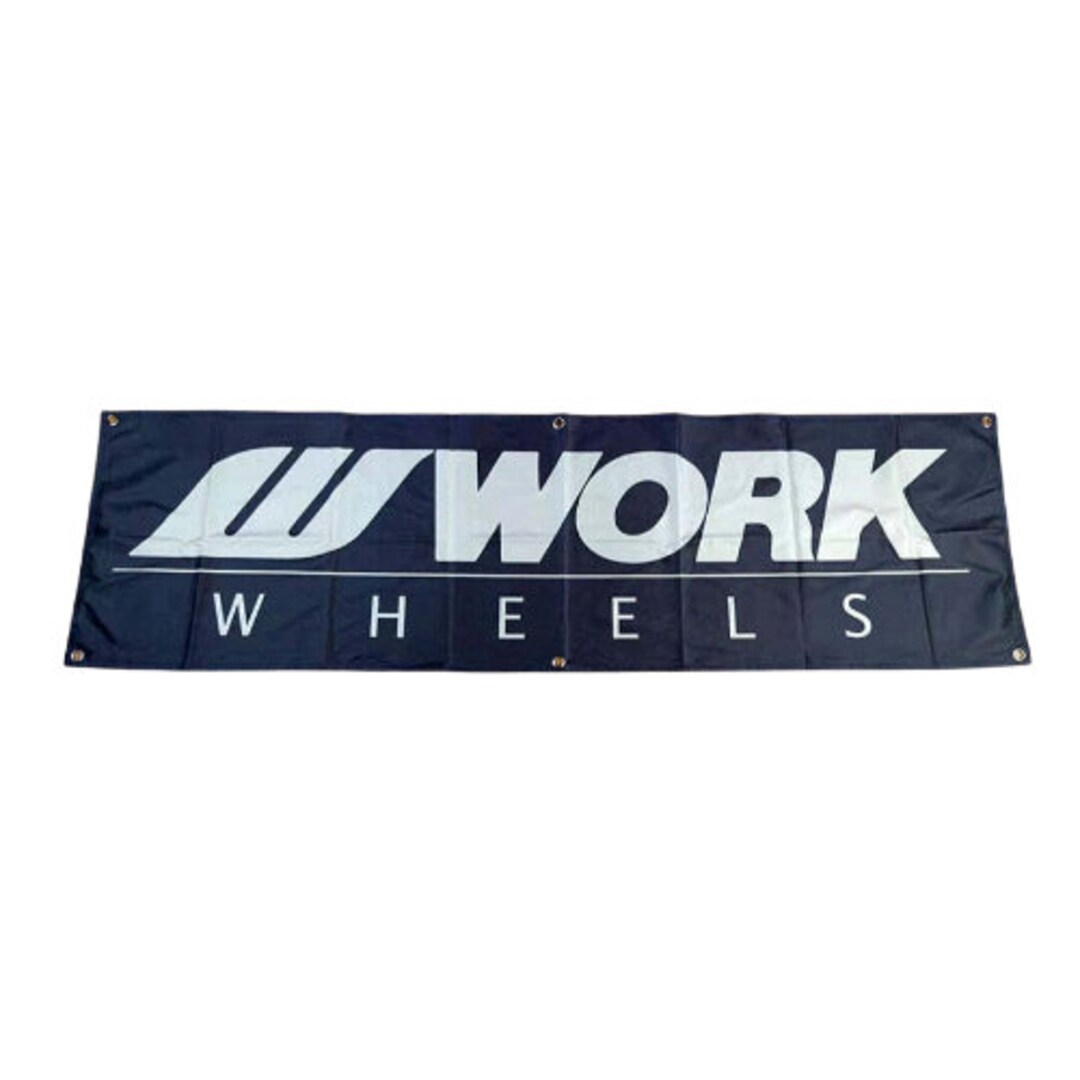 Jdm Garage Banner Work Sign Nobori Flag Wheels Japan Blue Huge - Etsy