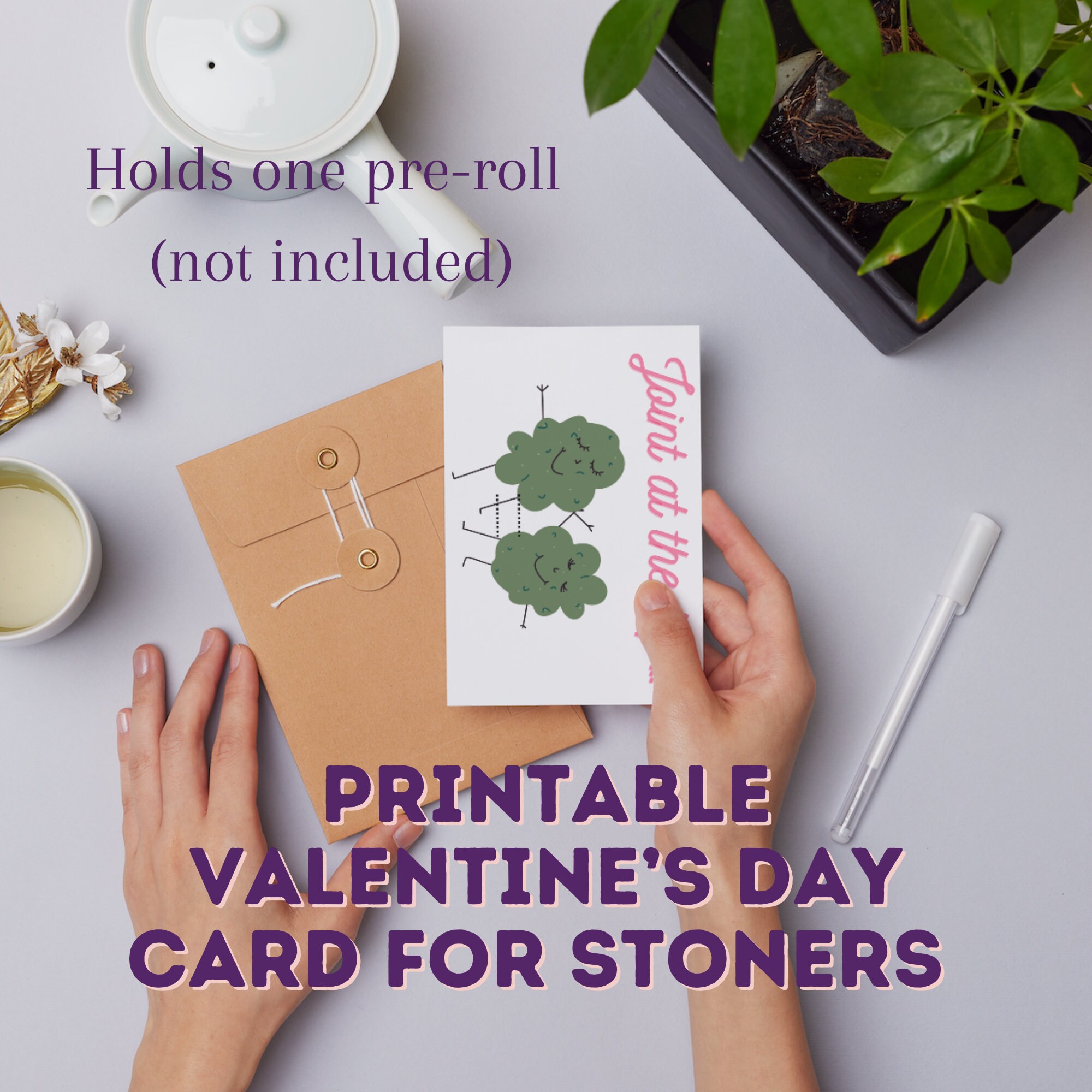 Printable Valentine's Day Card for Stoner V-day Card for Pothead ...