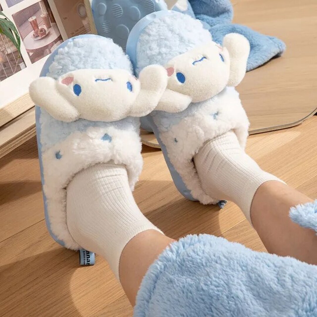 Sanrio Fuzzy Slippers for Kids Girls Slides Cute and Cozy - Etsy