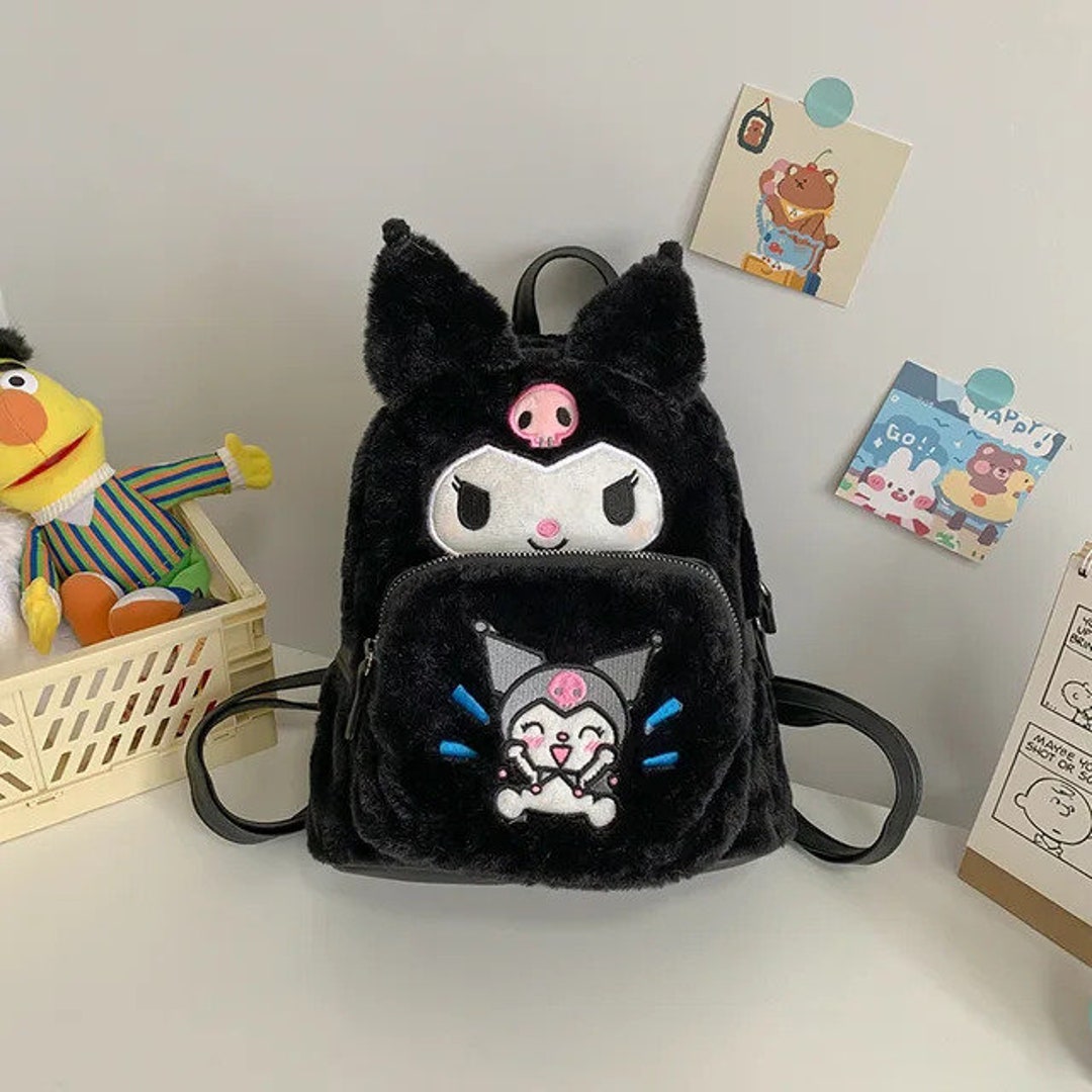 Kuromi Backpack, Hello Kitty Plushie Backpack, Cute and Soft Bag ...
