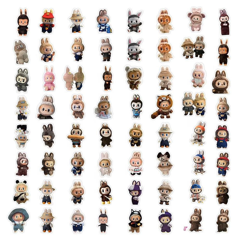 LABUBU Sticker Monster Plush Cartoon Sticker. 62 Styles to Choose From ...